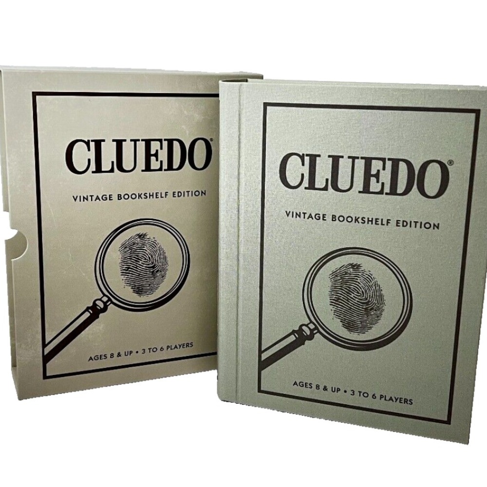 New CLUEDO "CLUE" VINTAGE BOOKSHELF EDITION BOARD GAME - Own4Less